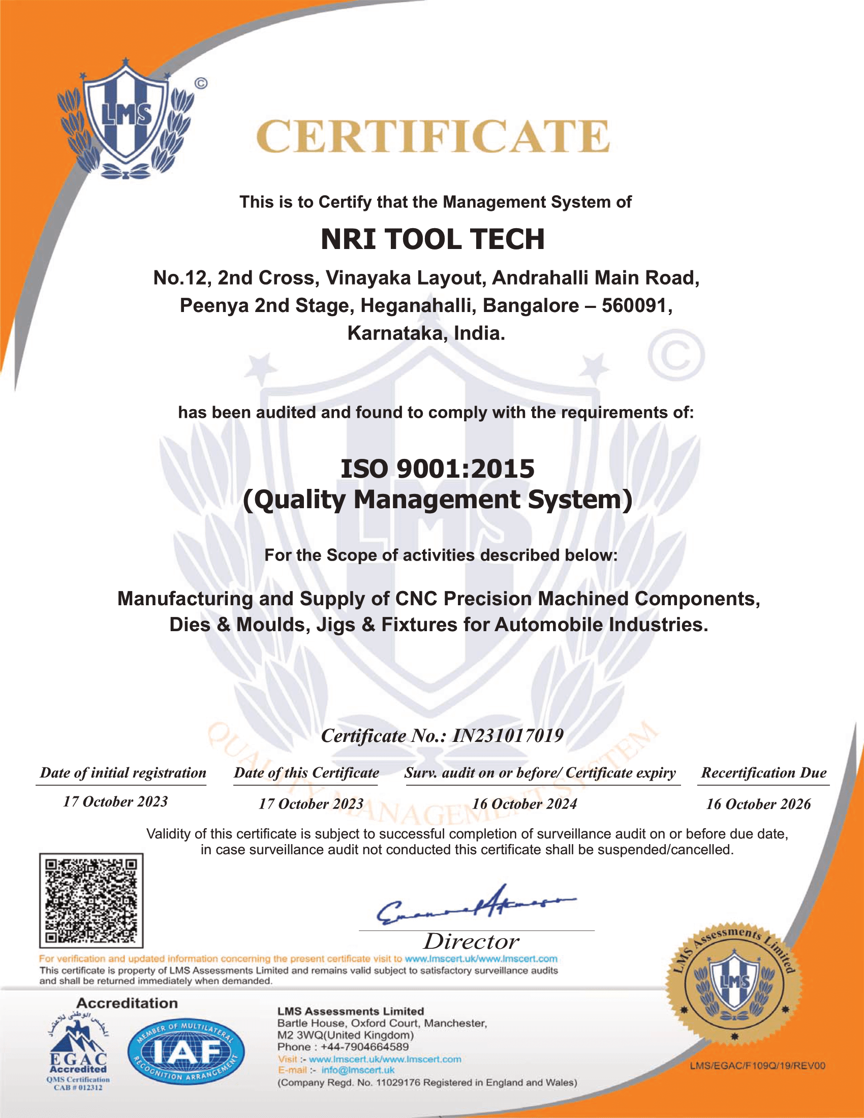 About Us | NRI TOOL TECH Bengaluru